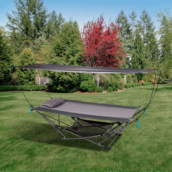 FOLDING HAMMOCK WITH CANOPY