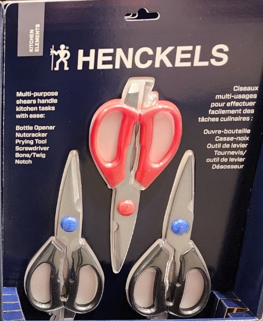 HENCKELS KITCHEN SHEARS 3 PACK