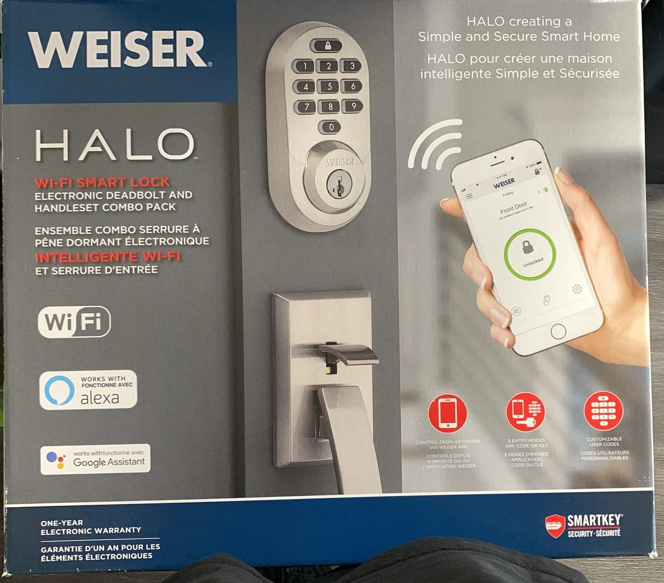 WEISER HALO ELECTRONIC LOCK DEADBOLT