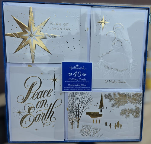 HALLMARK 40 HOLIDAY CARDS 10 EACH OF 4 DESIGNS