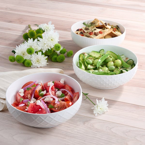 Trudeau Porcelain Serving Bowls - 3 Piece